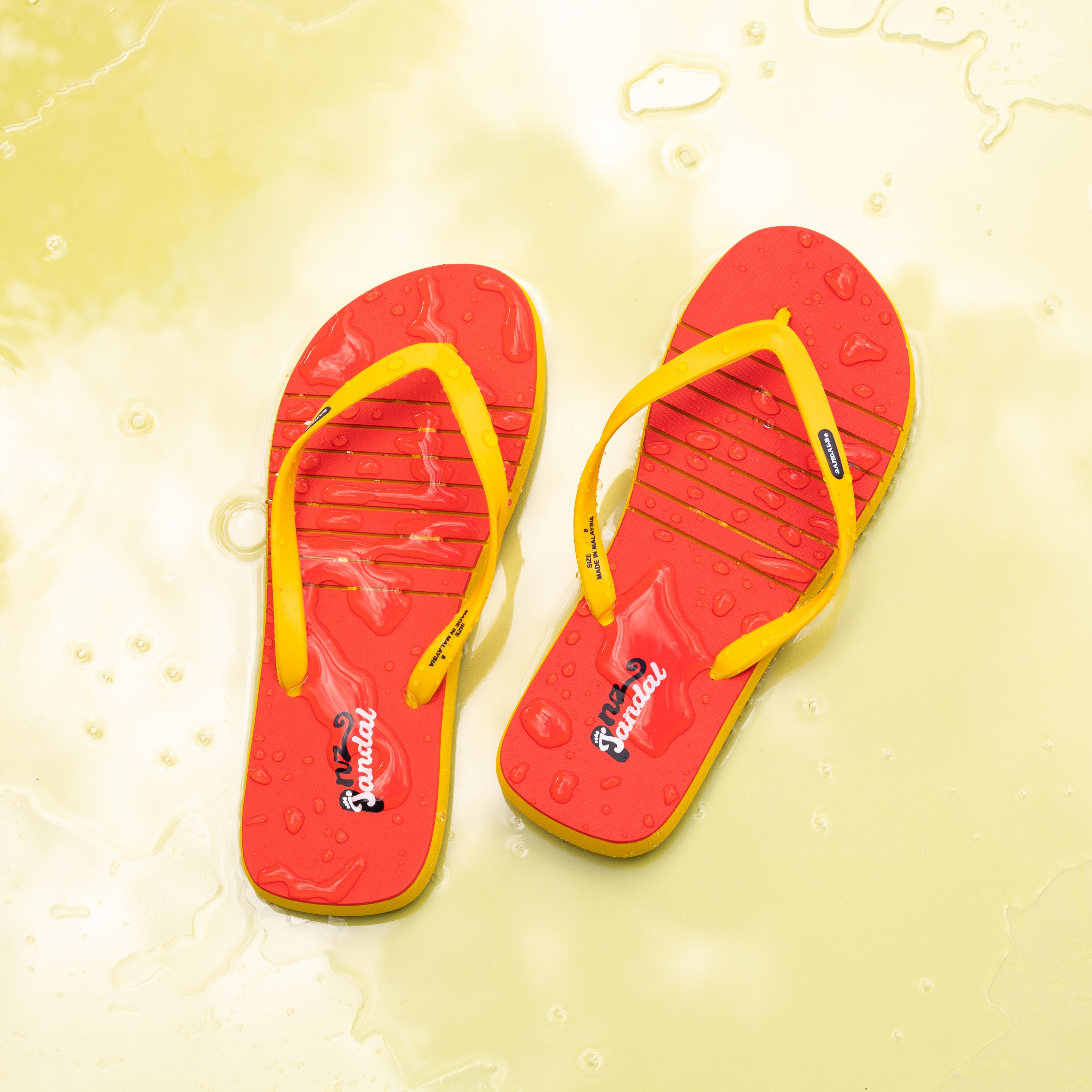 J2 Womens Jandals™(Yellow/Red) – NZ Jandal (Triton Sourcing ...